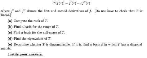 solved consider the linear transformation t p3 r →