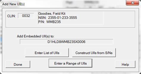 UID Support Shipment UIDs Embed Into UID Item