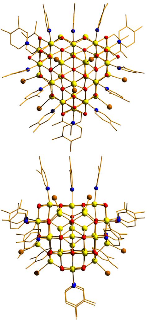 Orthogonal Views Of The Molecular Structure Of The Cluster Cation Of 1