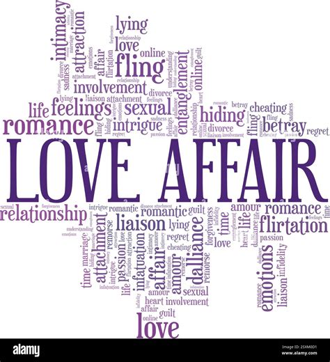 Love Affair Vector Illustration Word Cloud Isolated On A White Background Stock Vector Image