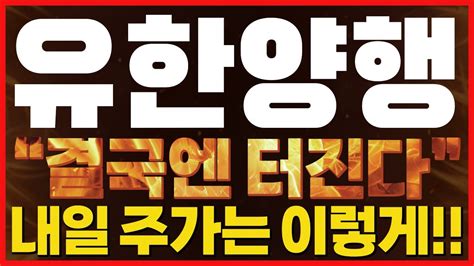 유한양행 주가전망 이제는 주가 반등이 터질 시기입니다 🔥상남이 주식🔥 Youtube