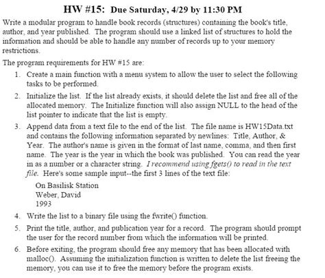 Write A Modular Program To Handle Book Records