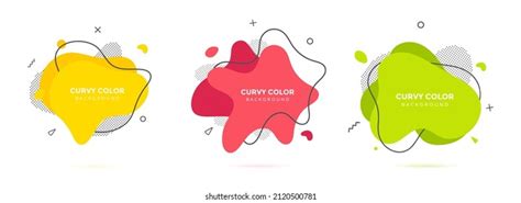 Blobs Backgrounds Organic Amoeba Blobs Colorful Shapes With Line