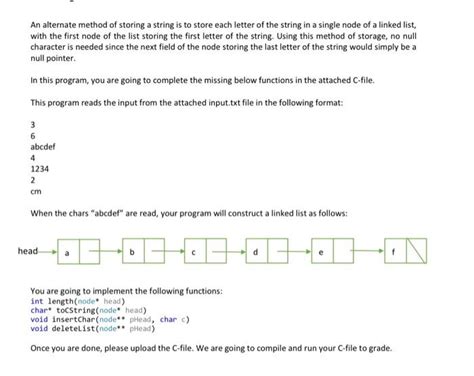 solved an alternate method of storing a string is to store