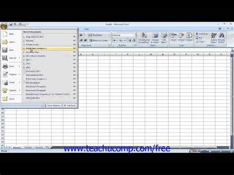 فیلم آموزشی آموزش Excel 2007 The Microsoft Office Buttons 2007 Only Microsoft Training Lesson