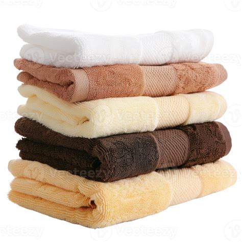 Soft And Absorbent Towels Stacked Neatly In Various Colors For Bathroom