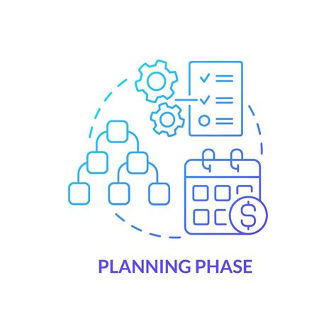 Planning Phase Blue Gradient Concept Icon Build Work Strategy Choose Priority Project