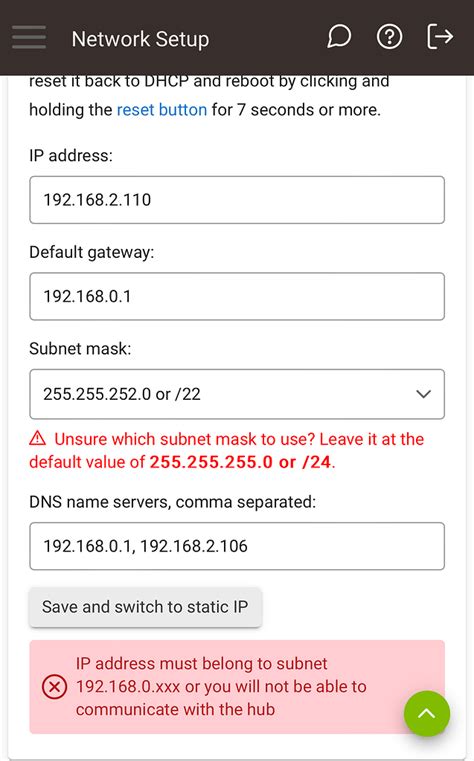 Unable To Set A Static Ip Incorrect Warning About Subnets 🛎️ Get