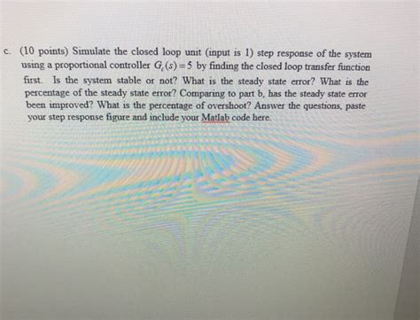 solved using matlab to simulate control system 1 quick