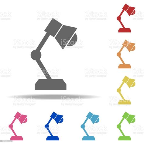 테이블 램프 아이콘입니다 멀티에서 웹의 요소 색상 스타일 아이콘 정보 그래픽 모바일 응용 프로그램 웹 디자인 웹 사이트에 대 한 간단한 아이콘 0명에 대한 스톡 벡터 아트