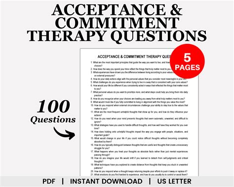 Acceptance And Commitment Therapy Questions Act Therapy Acceptance Therapy Mindfulness Made