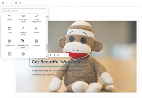 Getwid Blocks Media And Text Slider Block For Gutenberg