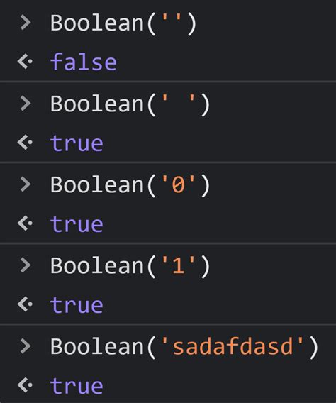 Привели разные строки к логическому типу Boolean в Javascript