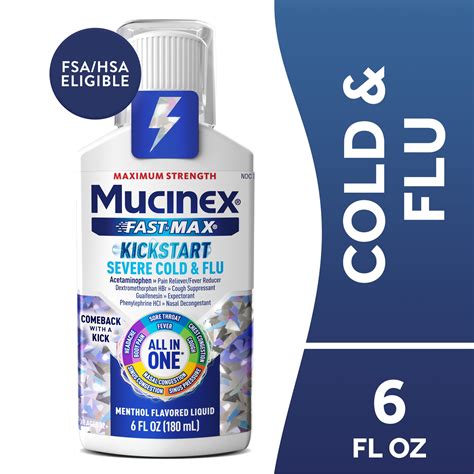 Mucinex Fast Max Kickstart Severe Cold And Flu Medicine Otc Cough