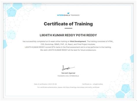 Likhith Kumar Reddy Pothi Reddy On Linkedin Webdevelopment Internship