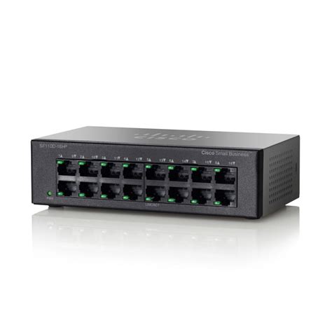 Switch Cisco Fast Ethernet Sf110d 16hp Poe 16 Puertos 10 100mbps 3 2 Gbit S 8000 Entradas