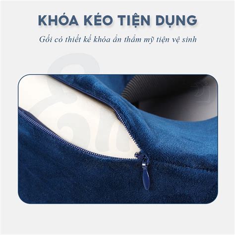 Mua Gối cổ chữ U cao su non Ema - Thiết kế công thái học chống mỏi cổ khi làm việc, di chuyển ...