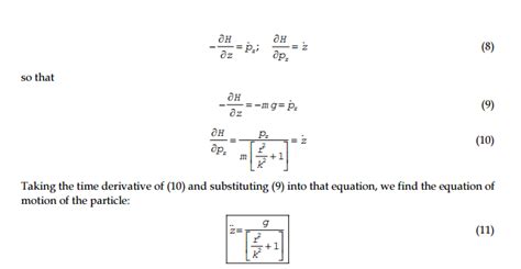 Solved A Particle Of Mass M Moves Under The Influence Of Gravity