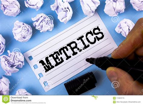Word Writing Text Metrics Business Concept For Method Of Measuring