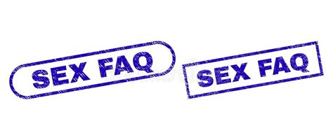 Sex Faq Blue Rectangle Stamp Seal With Distress Style Stock Vector