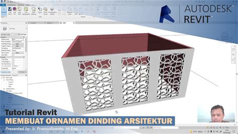 Tutorial 14 Autodesk Revit Arsitektur Membuat Ornamen Dinding Arsitektur Youtube
