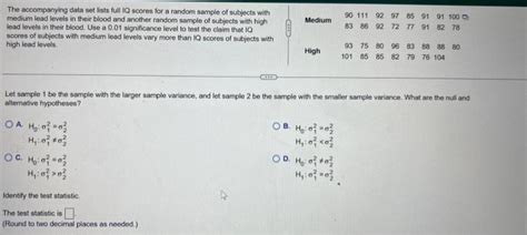 solved the accompanying data set lists full iq scores for a