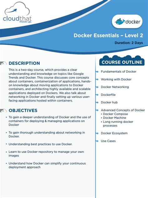 Docker Essentials Level 2 Pdf Cloud Computing Application Software