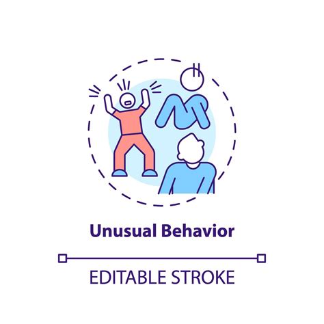 Unusual Abnormal Behaviour Multi Color Concept Icon Social Issues