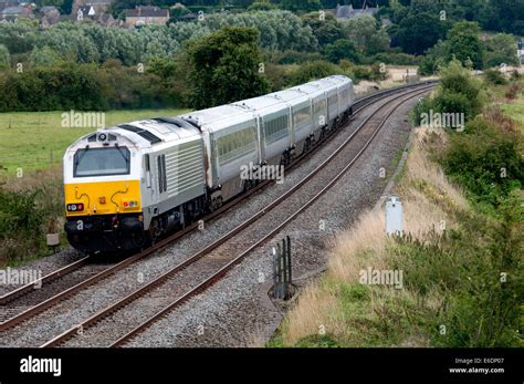 Class 67 Diesel Propelling A Chiltern Railways Mainline Train