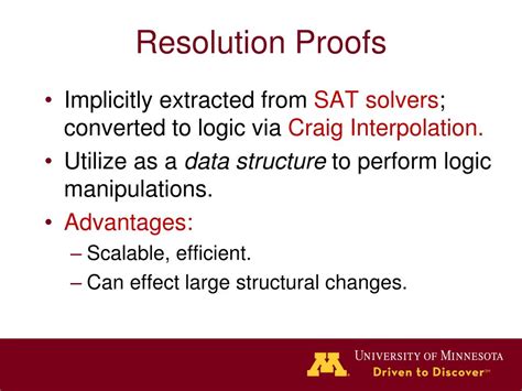 ppt resolution proofs as a data structure for logic synthesis