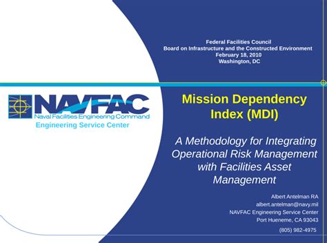 PDF Mission Dependency Index MDI A Methodology For Integrating Operational Risk Management