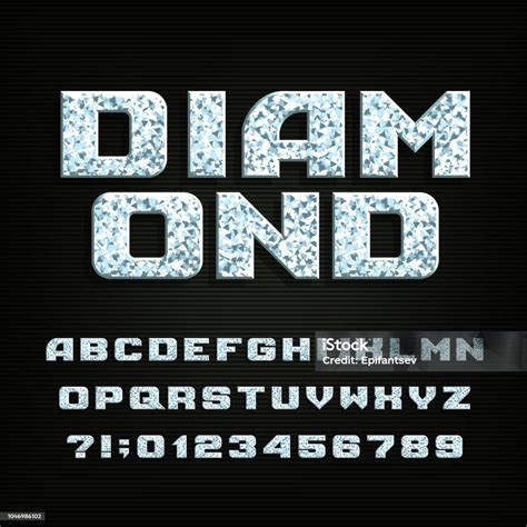 다이아몬드 크리스탈 알파벳 글꼴입니다 빛나는 밝은 문자 기호 및 숫자 다이아몬드에 대한 스톡 벡터 아트 및 기타 이미지 다이아몬드 컴퓨터 글자 0명 Istock