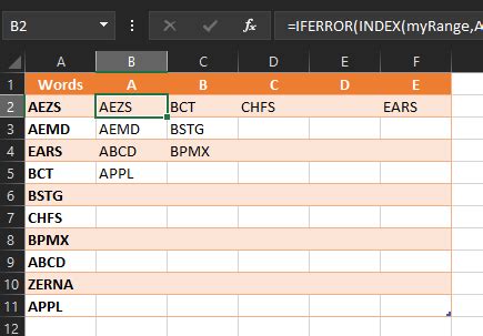 Pull From List Excel Stack Overflow