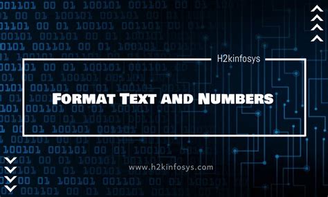 Format Text And Numbers H K Infosys Blog