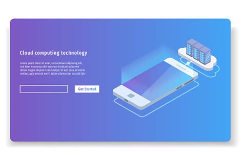 클라우드 컴퓨팅 기술 3d 아이소메트릭 개념 벡터 일러스트입니다 3차원 형태에 대한 스톡 벡터 아트 및 기타 이미지 3차원 형태 개념 경영자 Istock