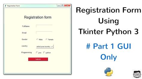Registration Form Using Tkinter Python 3