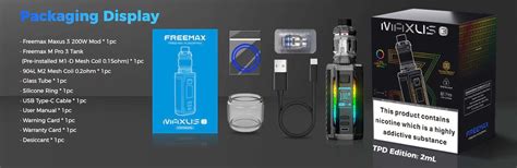 Freemax Maxus 3 200w Sub Ohm Kit Vape Uk