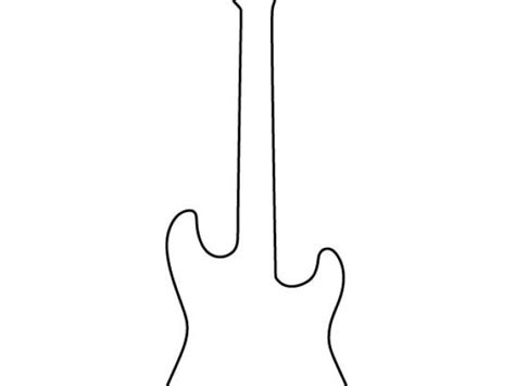 Guitar Cut Out Template Electric Guitar Pattern Use The Printable