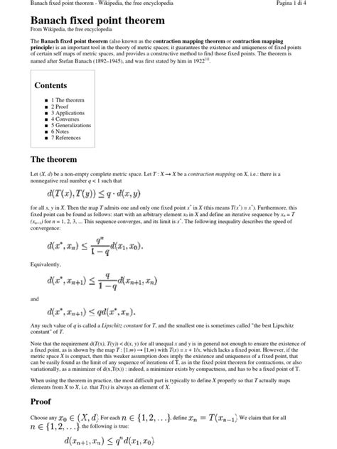 banach fixed point theorem metric geometry mathematical relations