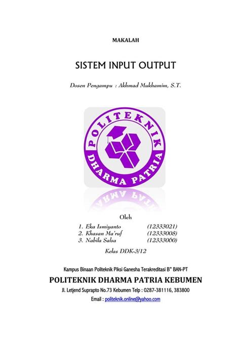 sistem input output pdf