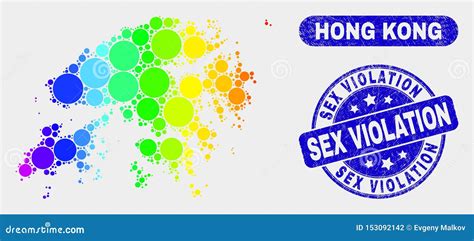 Helles Mosaik Hong Kong Map Und Verkratzte Sex Verletzungs Dichtung