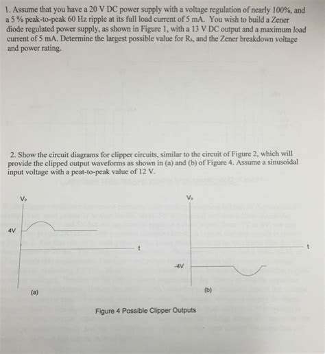 solved diode clipper circuit showing input and output