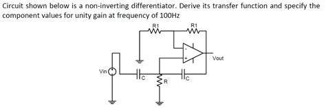 Solved Circuit Shown Below Is A Non Inverting Chegg