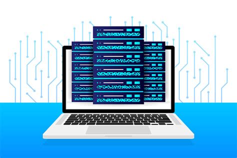 데이터 베이스 클라우드 네트워크 서버 컴퓨터 하드웨어 기술 장식 요소 벡터 일러스트 레이 션 Cpu에 대한 스톡 벡터 아트 및 기타 이미지 Istock