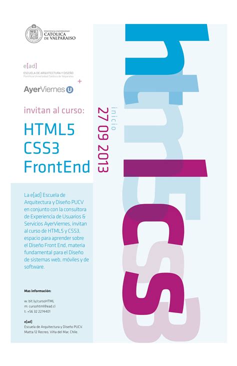 curso html5 css3 diseño front end e[ad] escuela de arquitectura y