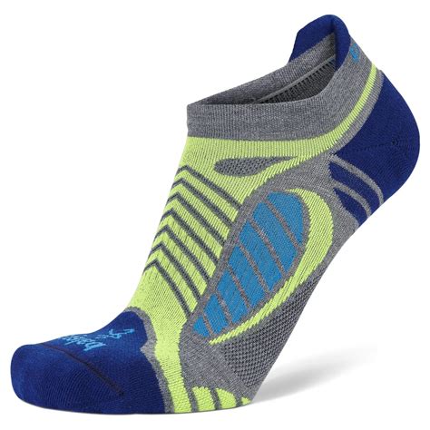 Ultralight No Show Running Socks Grey Heatherroyal Blue Balega