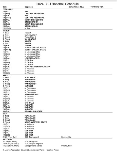 Lsu Baseball 2022 Schedule