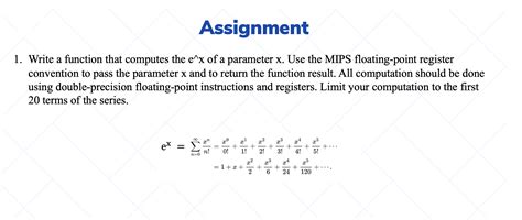 Solved Write An Executable Mips Assambly Function That