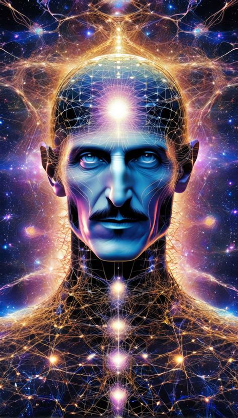 cosmic neural network digital super ai nikola tesla by 冯斌 playground