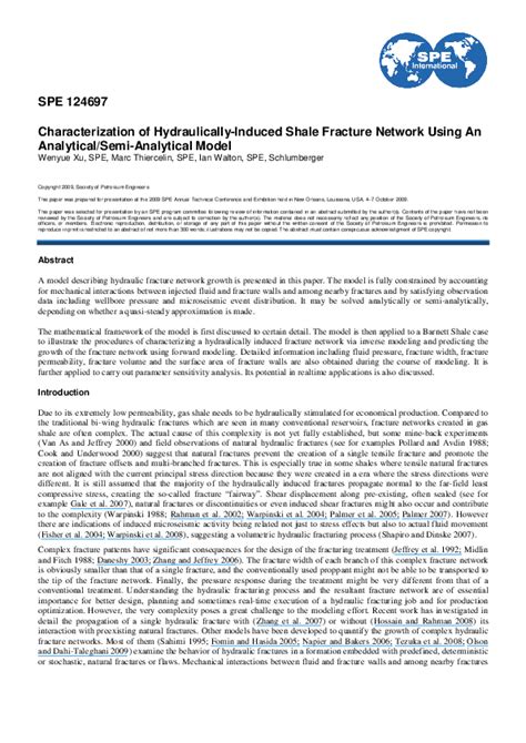 Pdf Characterization Of Hydraulically Induced Shale Fracture Network